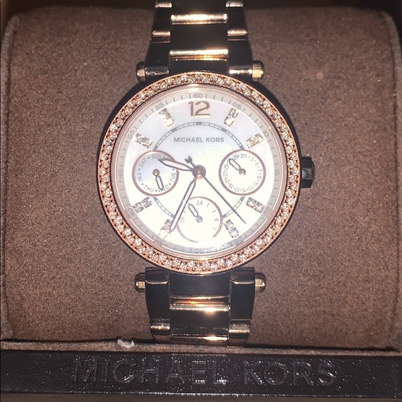 Michael Kors | Accessories | Michael Kors Parker Rose Gold Ladies Watch ...